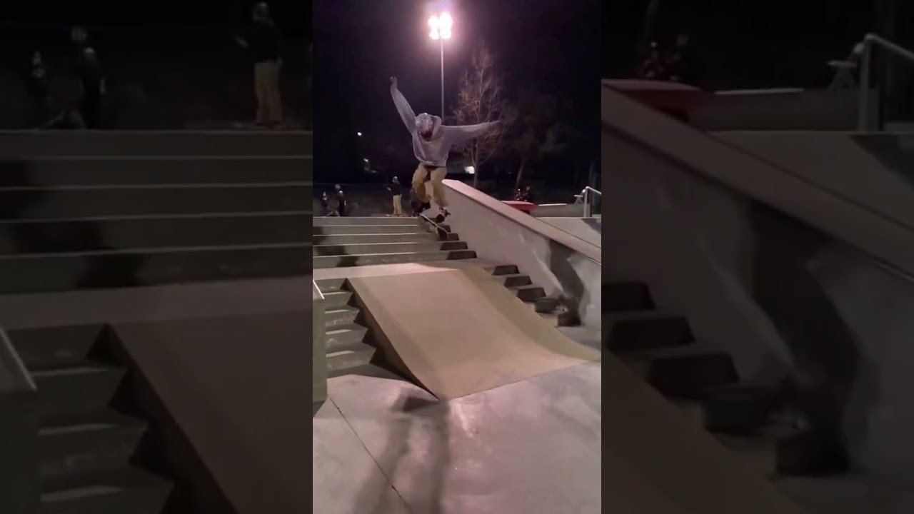 The process of landing a SCARY skate trick #skateboarding #shorts - YouTube