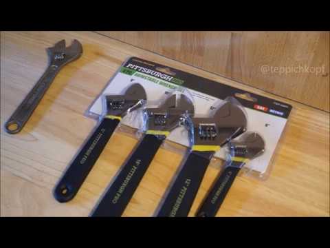 Harbor Freight Pittsburgh Pro adjustable Laser etched wrench set versus ...