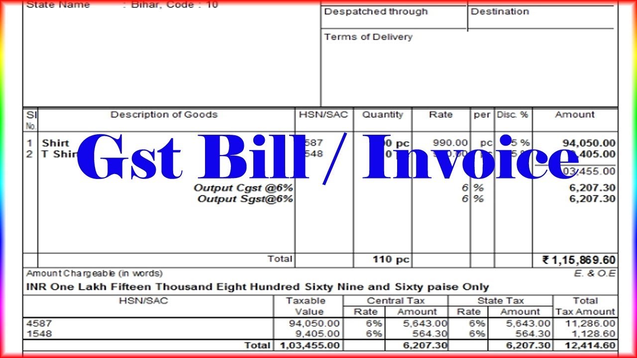 How To Make GST Bill In Tally ERP 9 TALLY Me GST Invoice Kaise