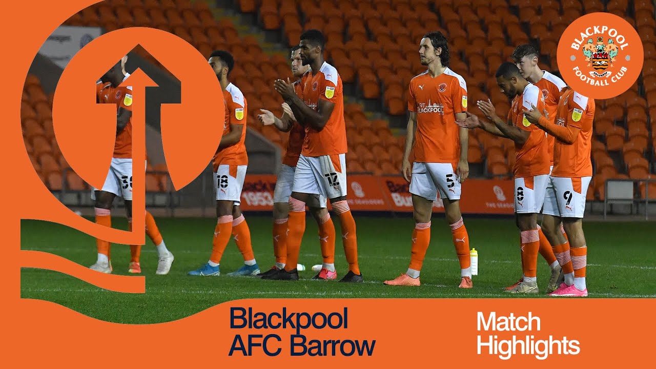 EFL Trophy Highlights | Blackpool v Barrow - YouTube