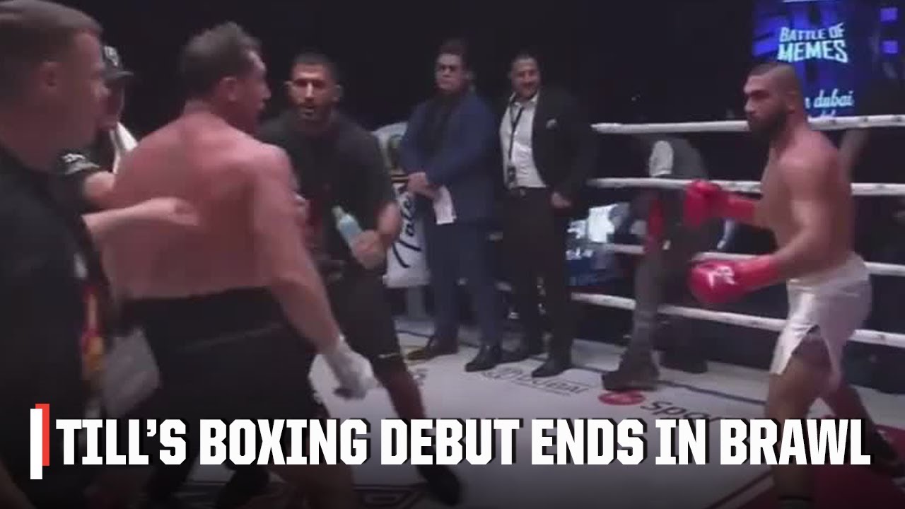 Darren Till’s boxing debut ends with a brawl in the ring | ESPN MMA ...