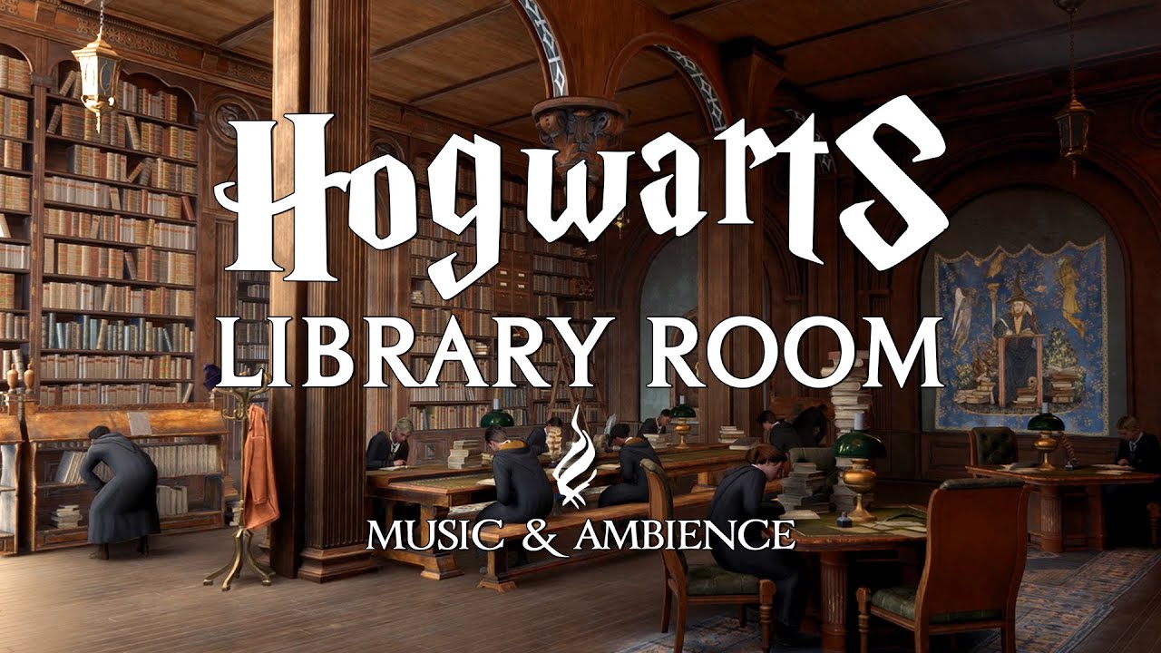 Study in Hogwarts Library | Harry Potter Hogwarts Legacy Music and ...