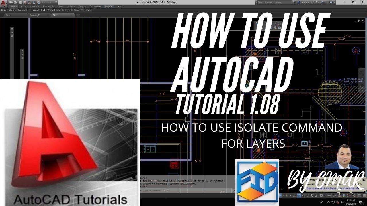 AUTOCAD Basic Tutorial For Beginners 1 08 ISOLATE COMMAND FOR LAYERS AUTOCAD Basic Tutorial For Beginners 1 08 ISOLATE COMMAND FOR LAYERS