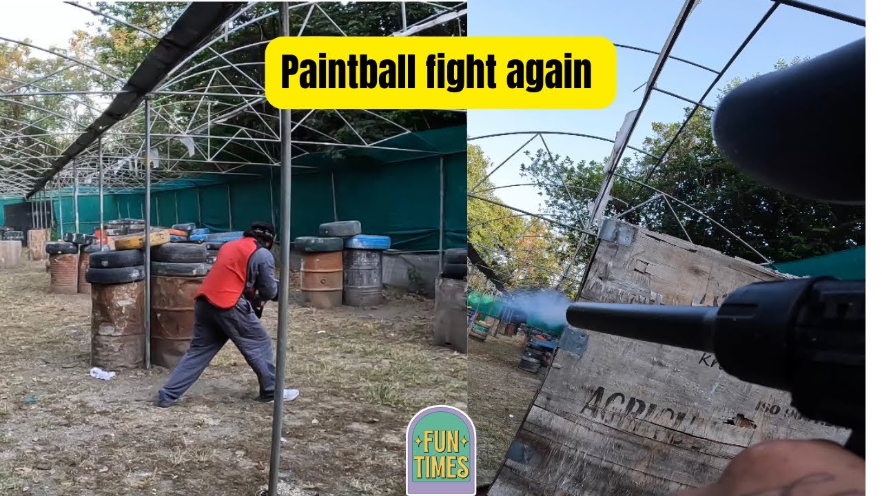 Paint ball fight again 🤯🤯 Bhot hard || Paintball || RMSvlogz - YouTube