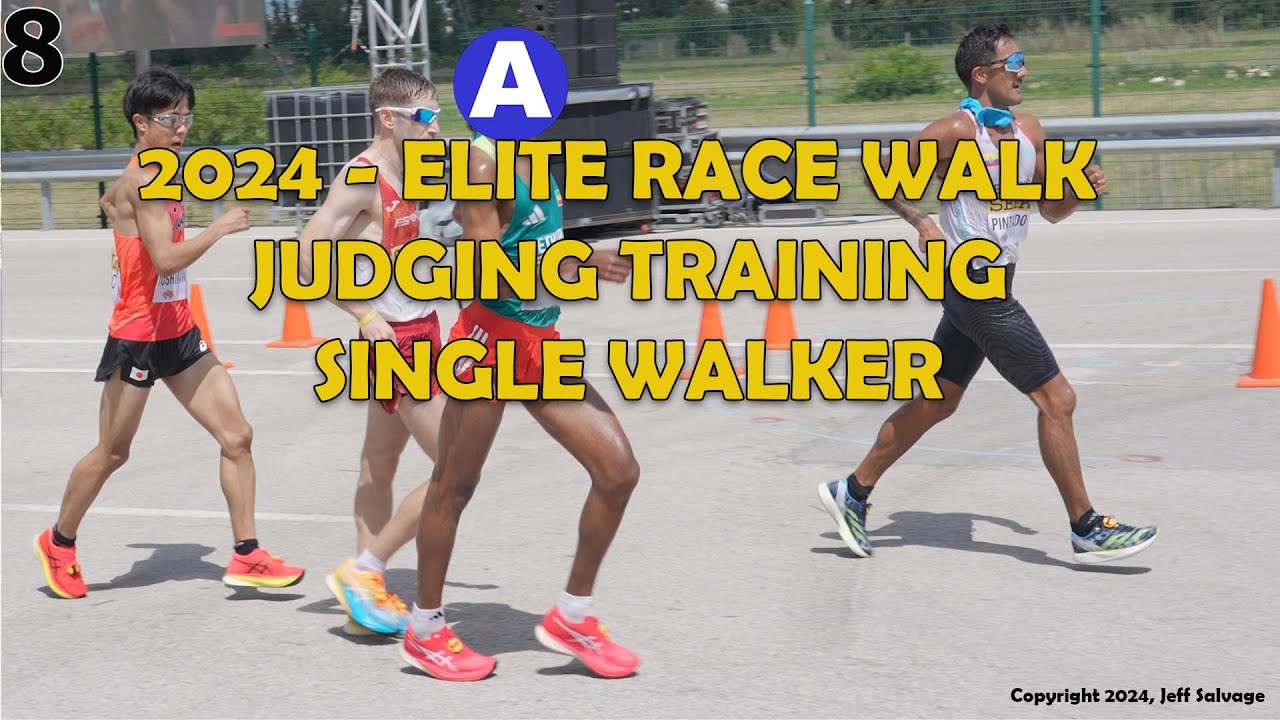 2024 - Race Walk Judging Training - Single Walker Evaluations - YouTube