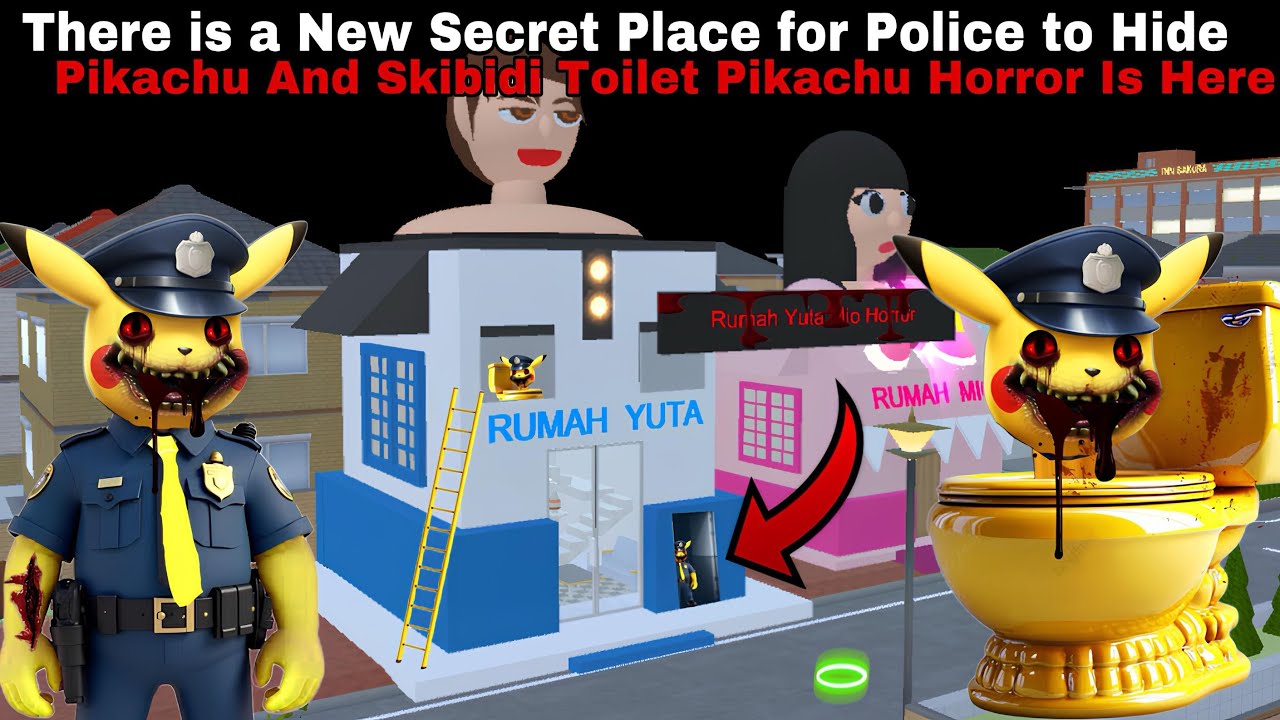 THERE'S A NEW SECRET PLACE POLICE PIKACHU HORROR AND SKIBIDI TOILET ...