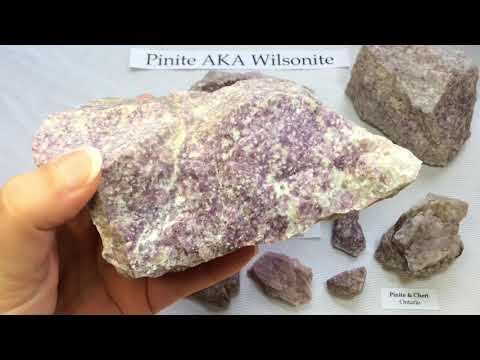 Crystal & Mineral Education: PINITE VAR. WILSONITE! 💜 - YouTube