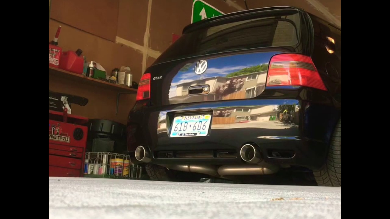 Mk4 Vw R32 exhaust - YouTube