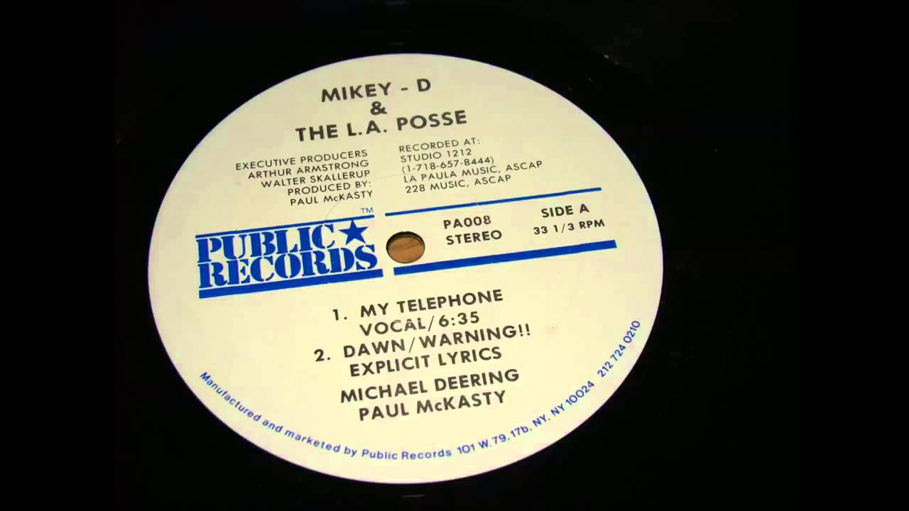 Mikey D The LA Posse ~ My Telephone 1986 - YouTube