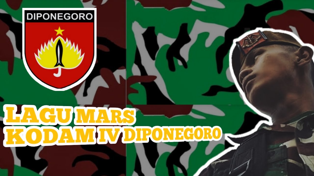 TNI AD - LAGU MARS KODAM 4 DIPONEGORO | VIDEO LIRIK - YouTube