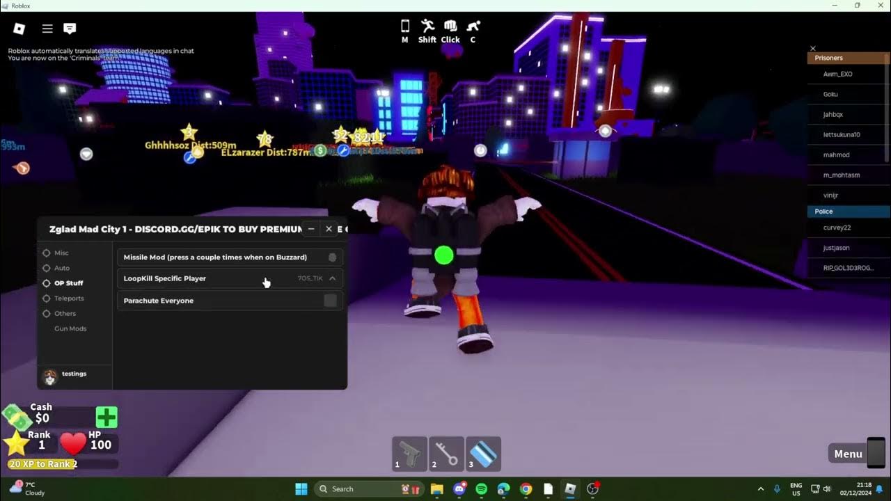 Mad City: Chapter 1 Script | Gun Mods, Kill Player, Auto Rob MORE ...