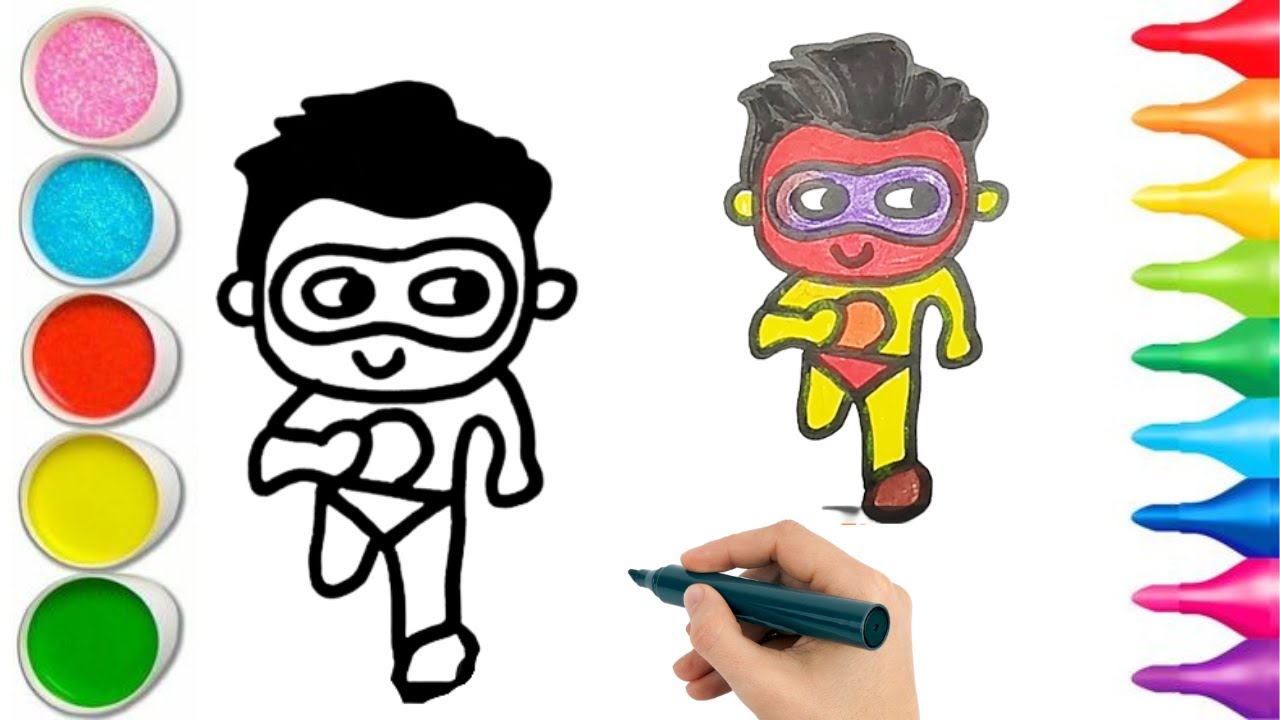 How To Draw Superhero dash EASY step by step Drawing, Painting ...