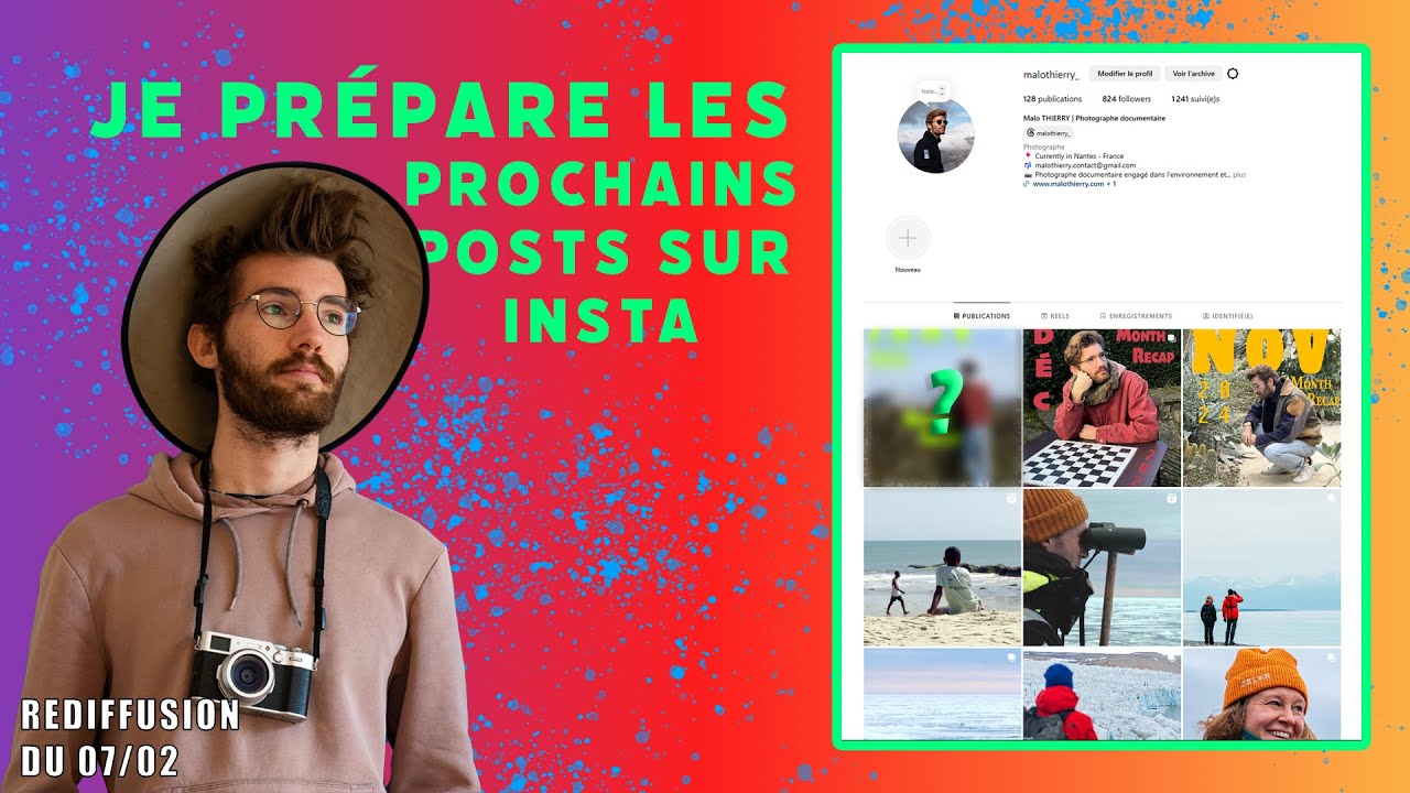 JE PRÉPARE LES PROCHAINS POSTS INSTA | REDIFFUSION DU 07/02 - YouTube