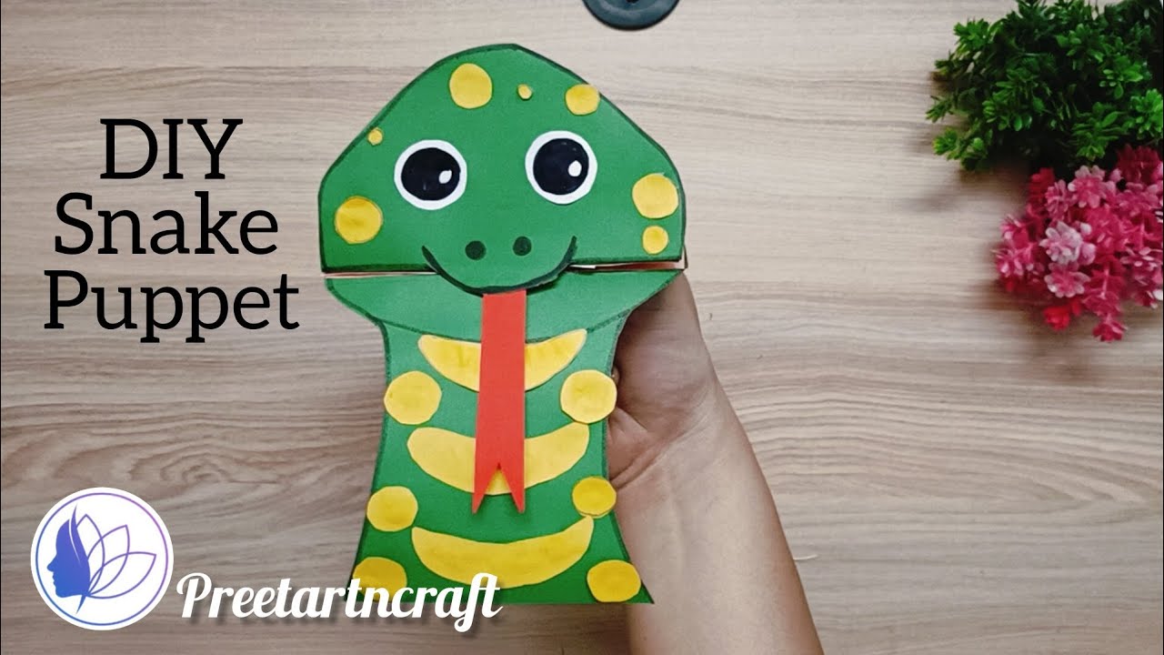 How To Make Snake 🐍 Puppet | DIY Puppet | Step by step Tutorial | Easy ...