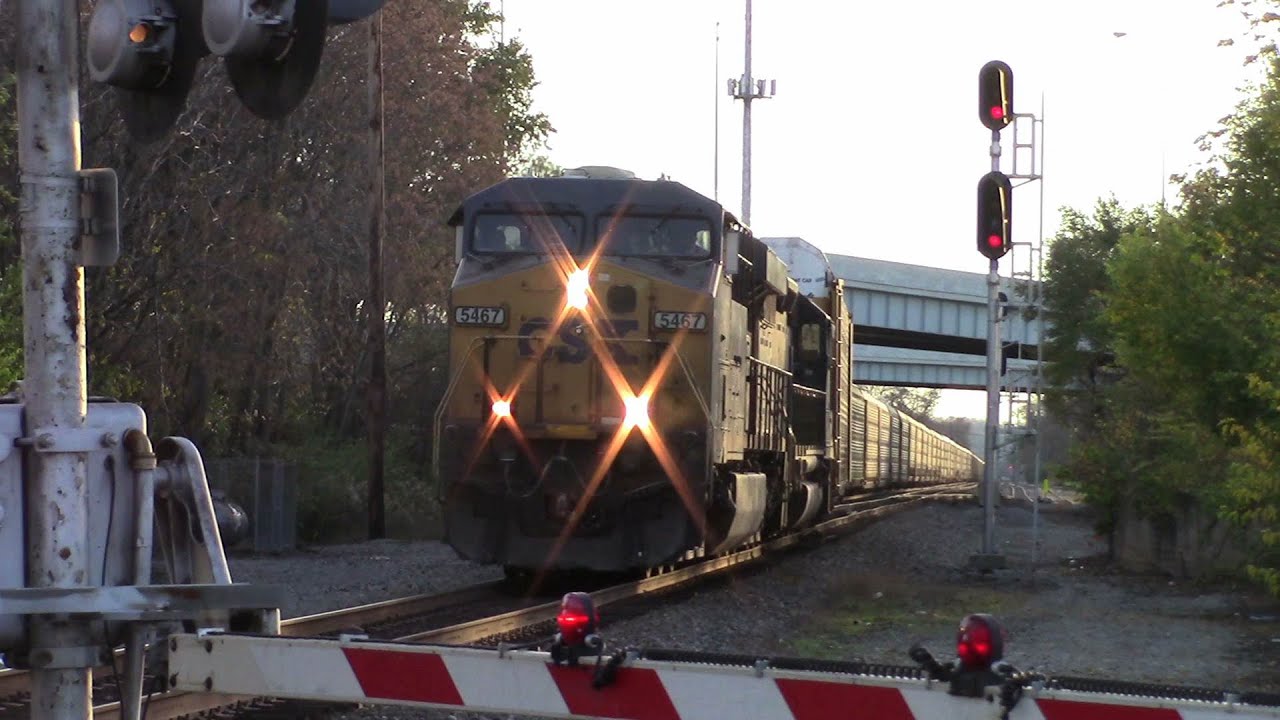 Trains at Washington St, Dayton, OH - YouTube