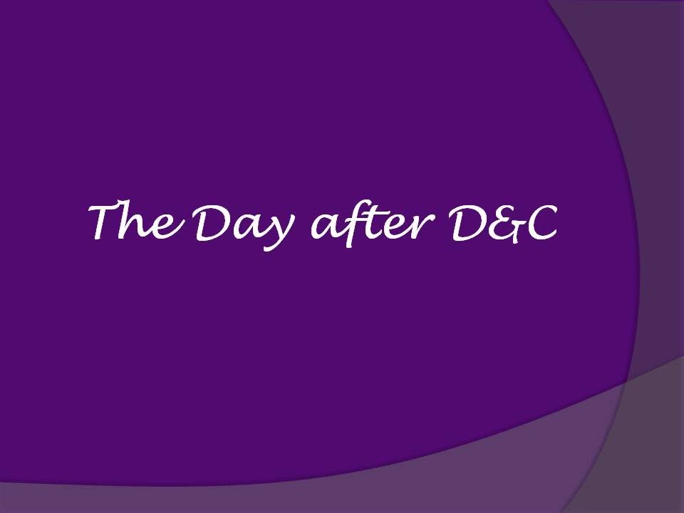 The Day after D&C - YouTube