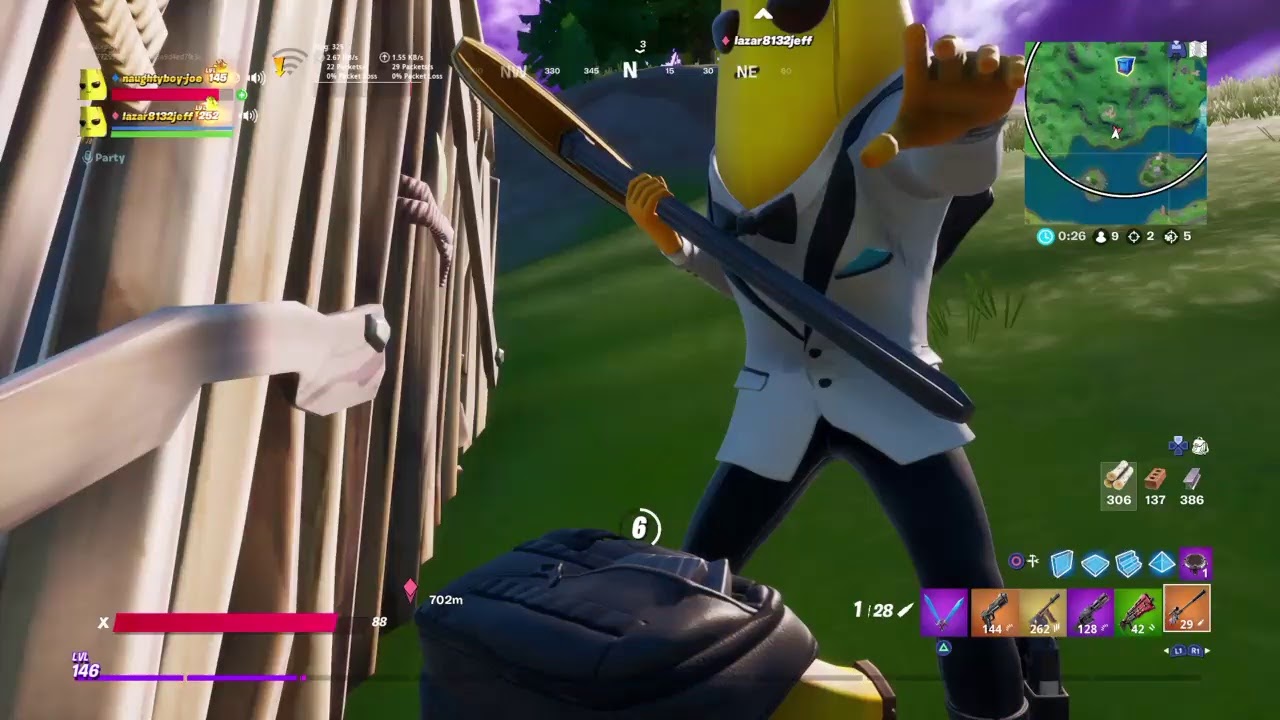 Playing fortnite with the banana army - YouTube