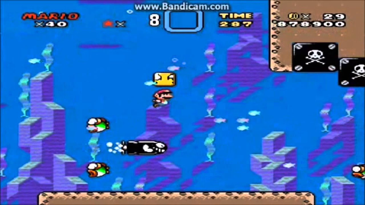 Super Mario World - 100% Completion - 015 - Terrifying Torpedo Ted ...
