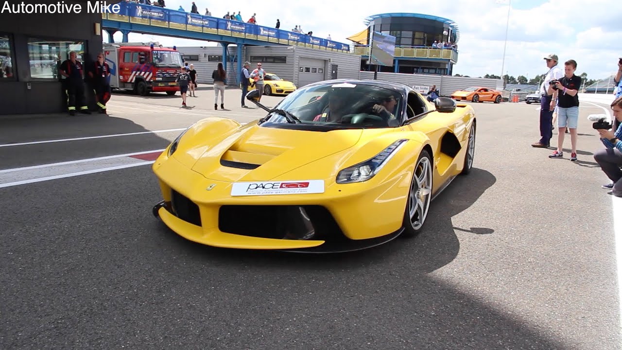 Stunning yellow Ferrari LaFerrari - YouTube
