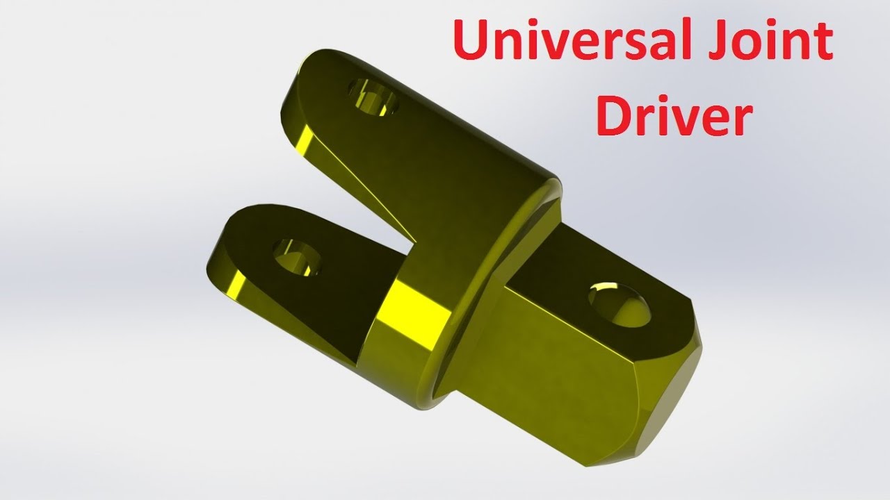 SolidWorks Tutorial Universal Joint Driver - YouTube