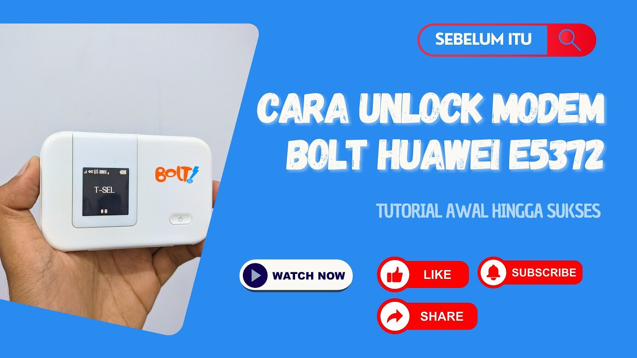 Cara Unlock Modem Bolt Huawei E5372 Mudah dan Permanen - YouTube