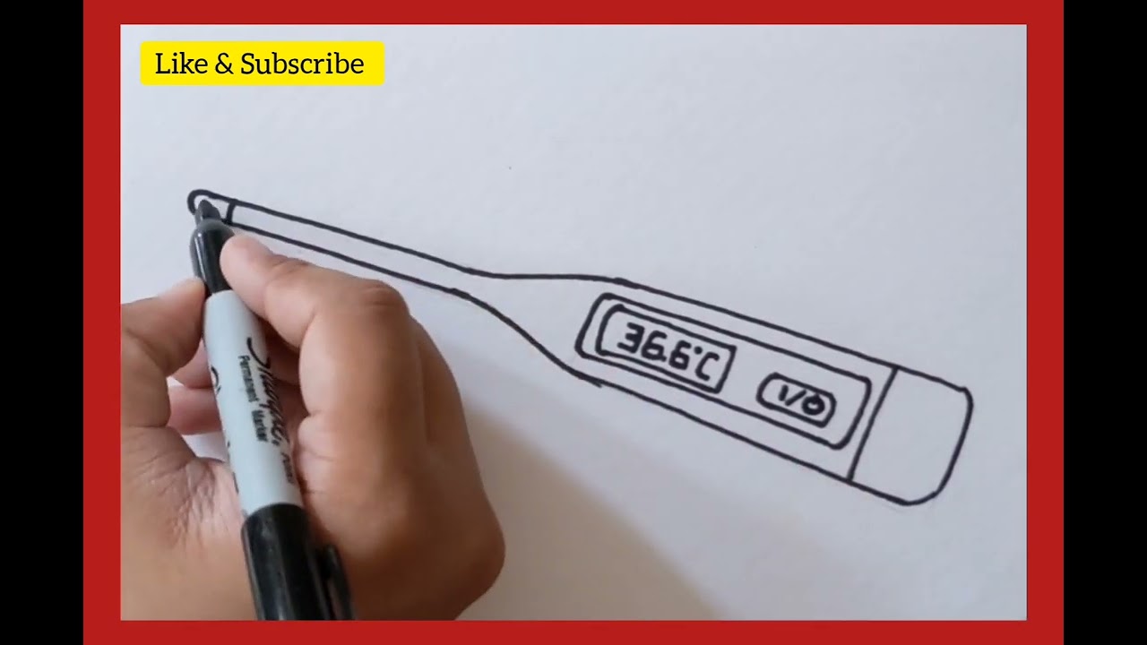 Digital Thermometer Drawing