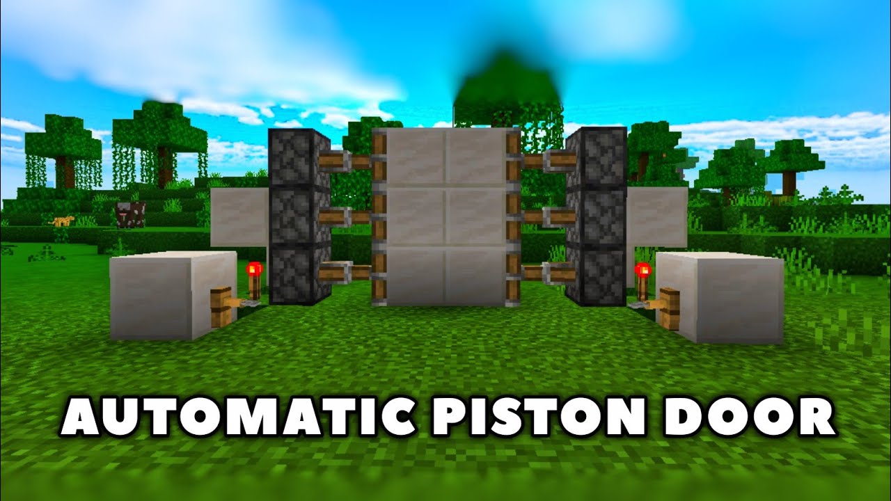 MINECRAFT: AUTOMATIC PISTON DOOR TUTORIAL | EASY - YouTube