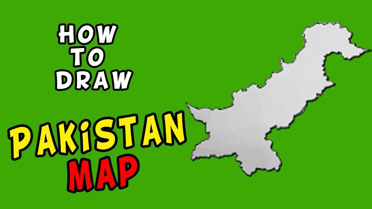 How to draw -Map of Pakistan- Line drawing - YouTube