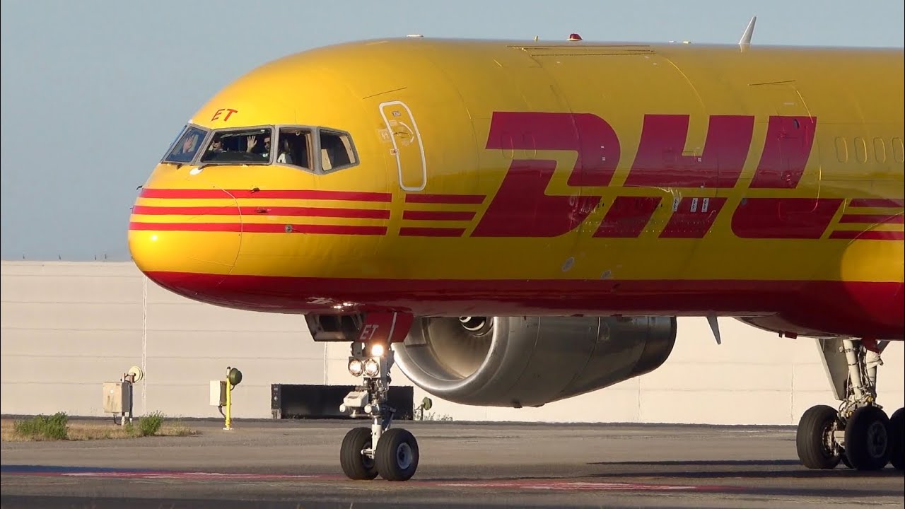 Double Wave Boeing 757 DHL Takeoff at Lisbon Airport - YouTube