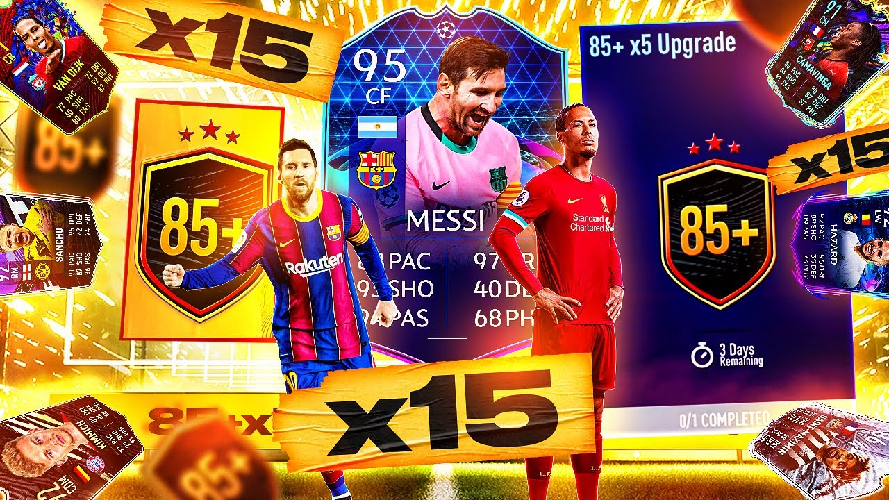 What do you get from 15 Guaranteed 85+ x 5 Upgrade Packs? - YouTube