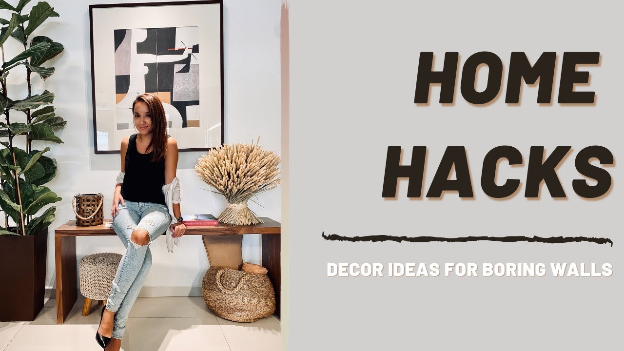 Home Hacks | Decor Ideas for boring walls | Interior Design - YouTube