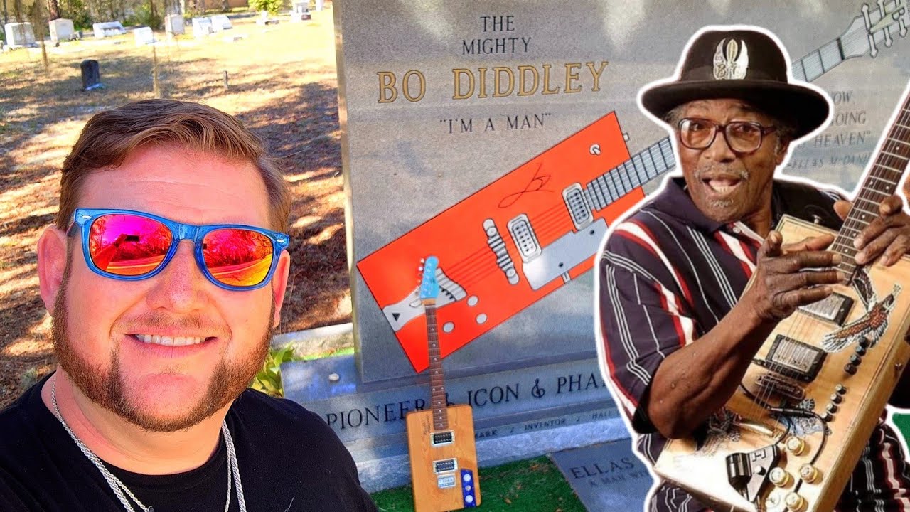 GRAVE OF BO DIDDLEY & HOW He Invented HIS BEAT - YouTube