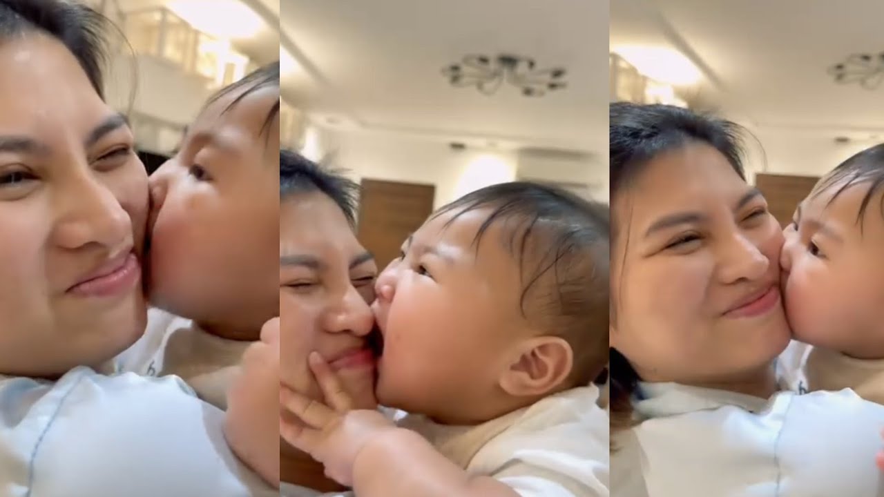 Baby Aster Pinanggigilan ang mukha ng kanyang ina! (Ang cute tingnan ...