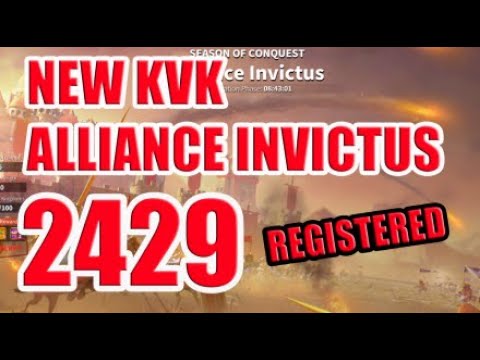 LIVE 2429 REGIESTERED NEW KVK "ALLIANCE INVICTUS" | RISE OF KINGDOMS ...