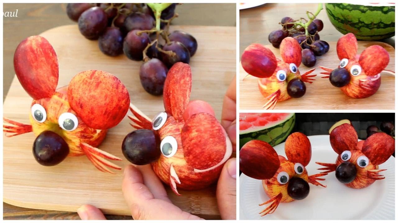 How To Make Mouse From Apple | Fruit Carving and Cutting | Fruit ...