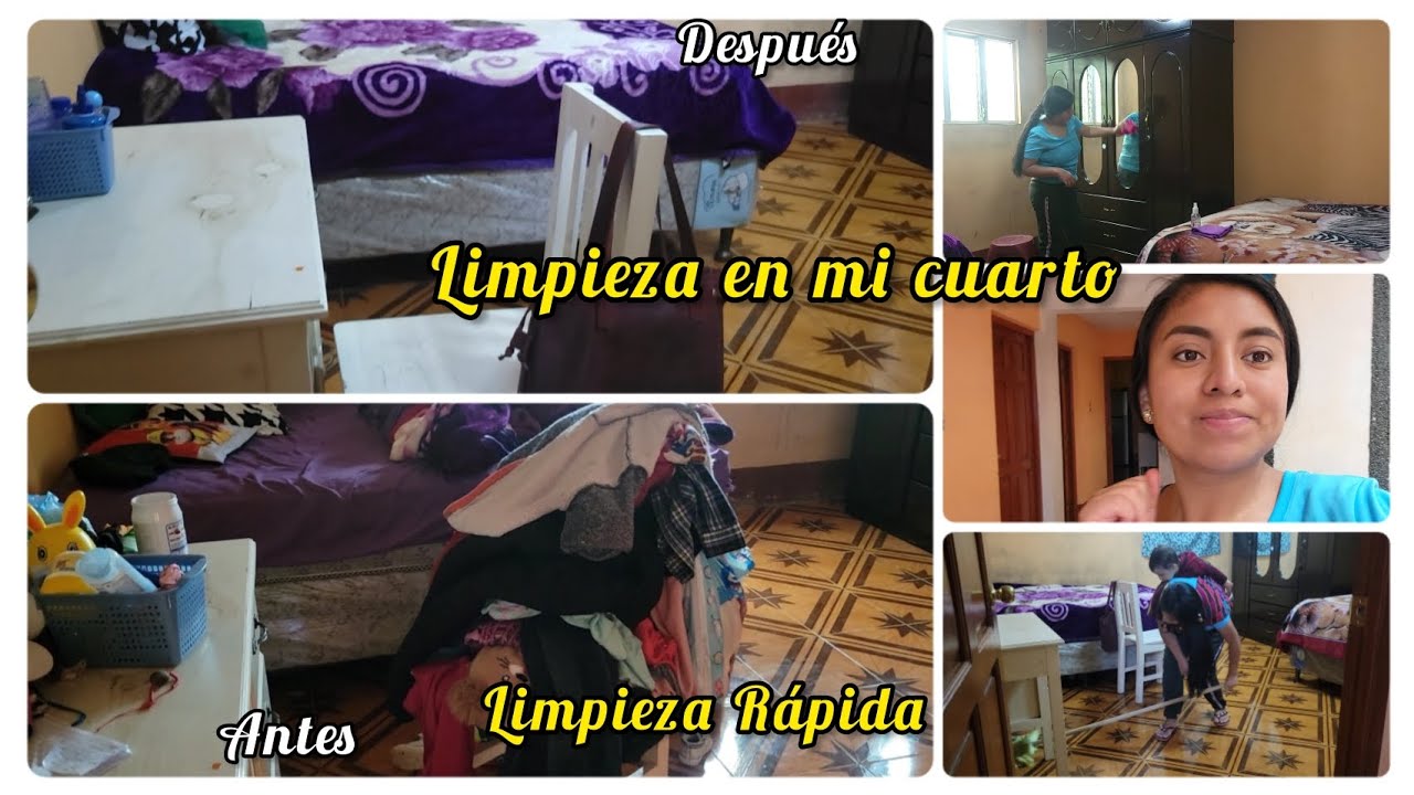 LIMPIANDO MI CUARTO LIMPIEZA RAPIDA - YouTube