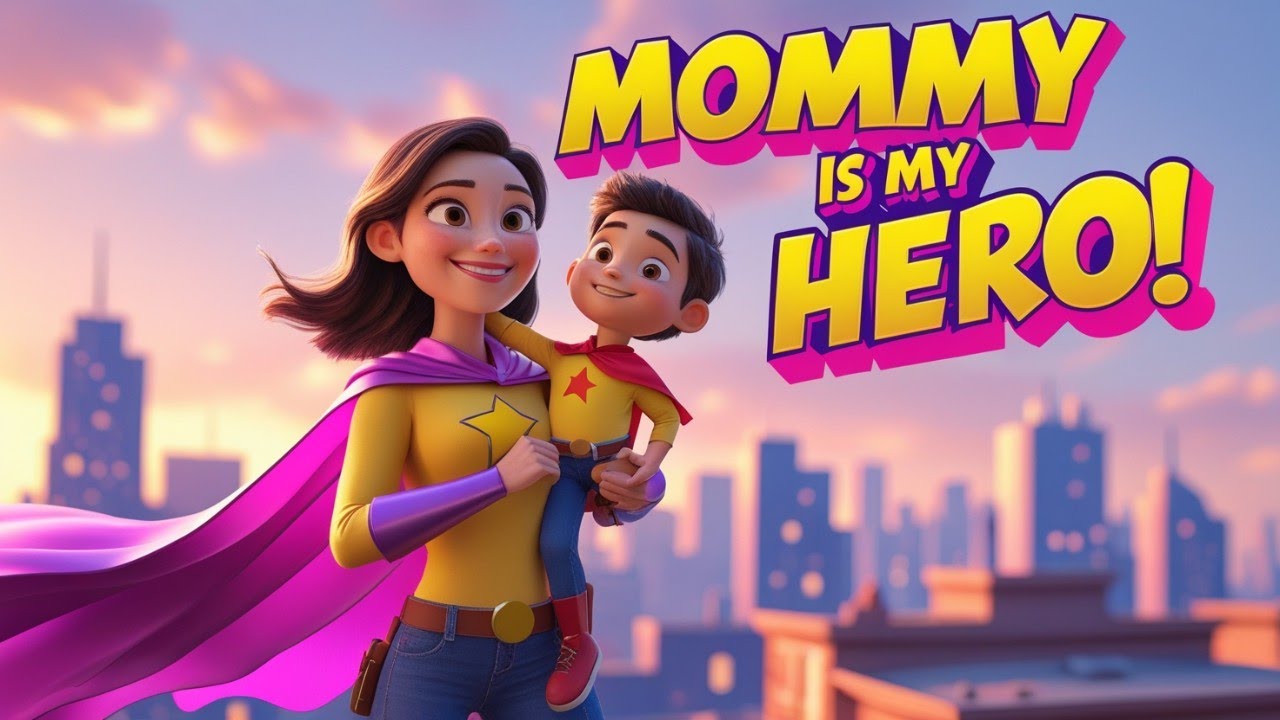 Superhero Mom Nursery Rhyme | Mommy Is My Hero | Fun Song for Kids ...