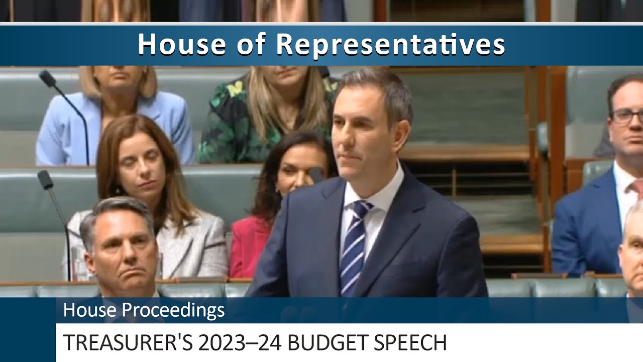 House Proceedings - Treasurer's 2023–24 Budget Speech - YouTube