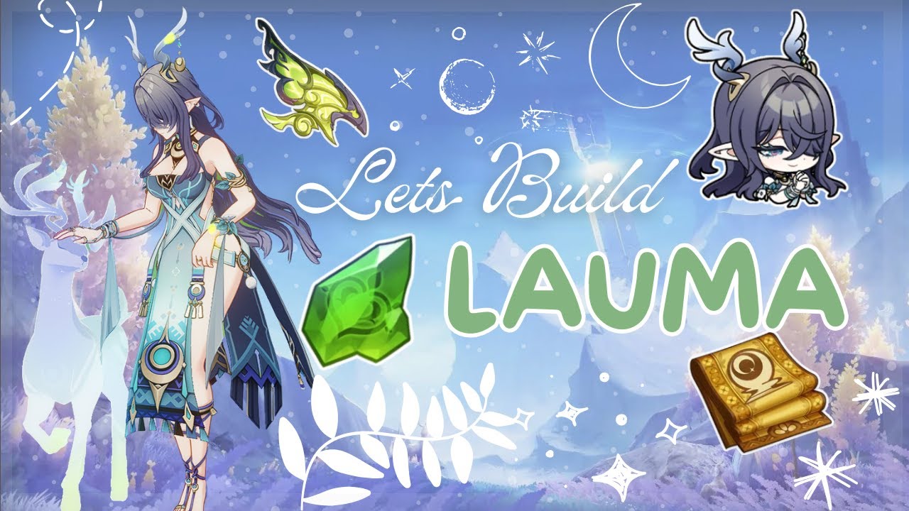 my first dendro dps! building lauma ♡⋆⭒˚｡⋆🦌 cozy genshin impact ...