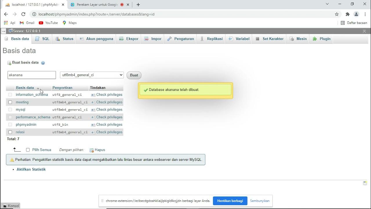 Tutorial Cara Hapus Database Mysql Phpmyadmin - YouTube