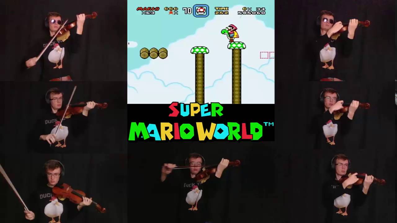 Athletic Theme - Super Mario World - Violin cover - YouTube