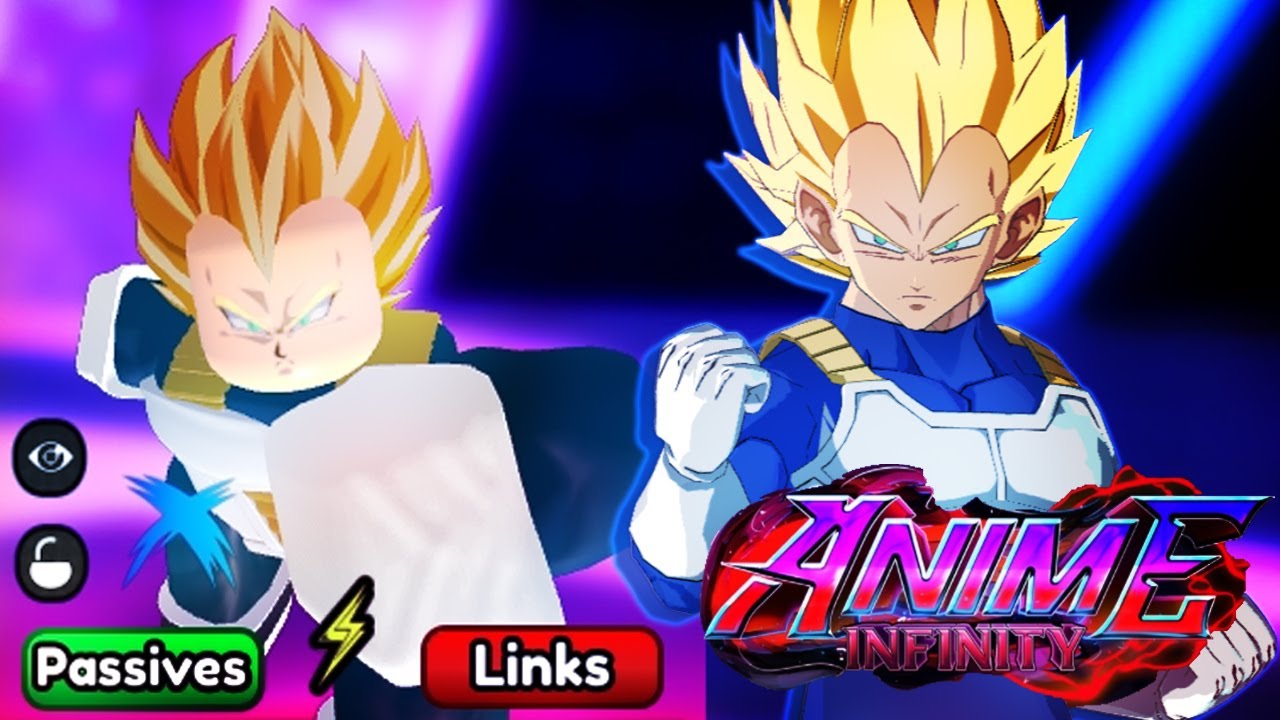 Vegeta Showcase in Anime Infinity Roblox Vegata - YouTube