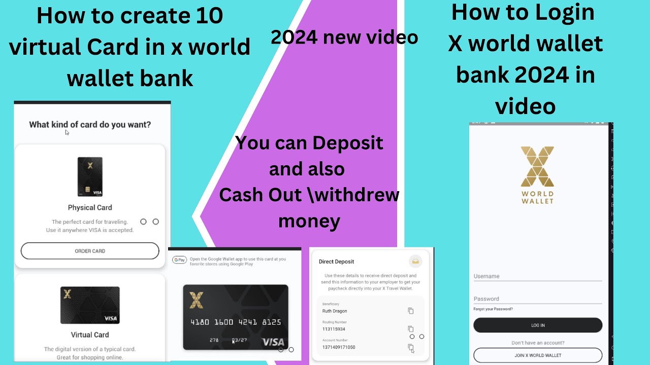 How to replace X world wallet bank virtual card || 2024 new video | How ...