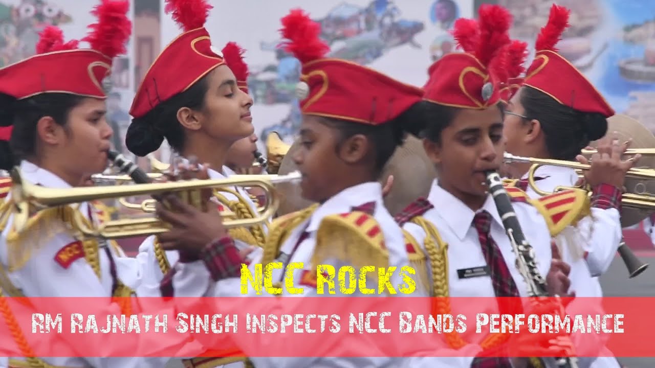 Defence Minister Rajnath Singh Inspects NCC Band Performance (Foreign ...
