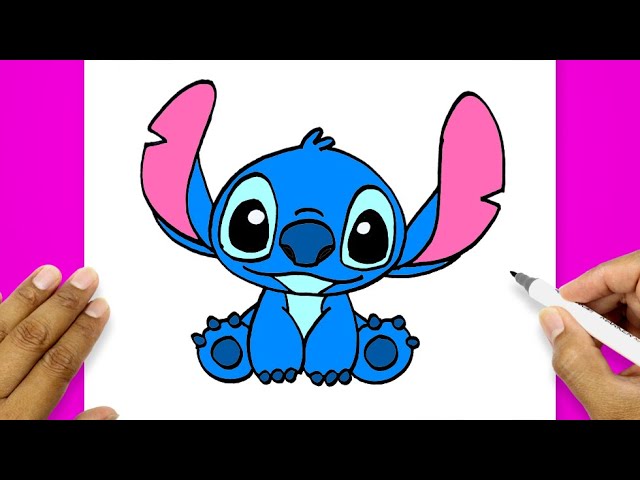 How To Draw Stitch Face Easy | Stitch Drawing Easy Cute - Videos For Kids