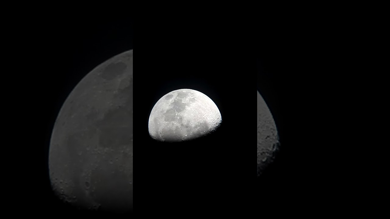 The Moon through telescope - YouTube