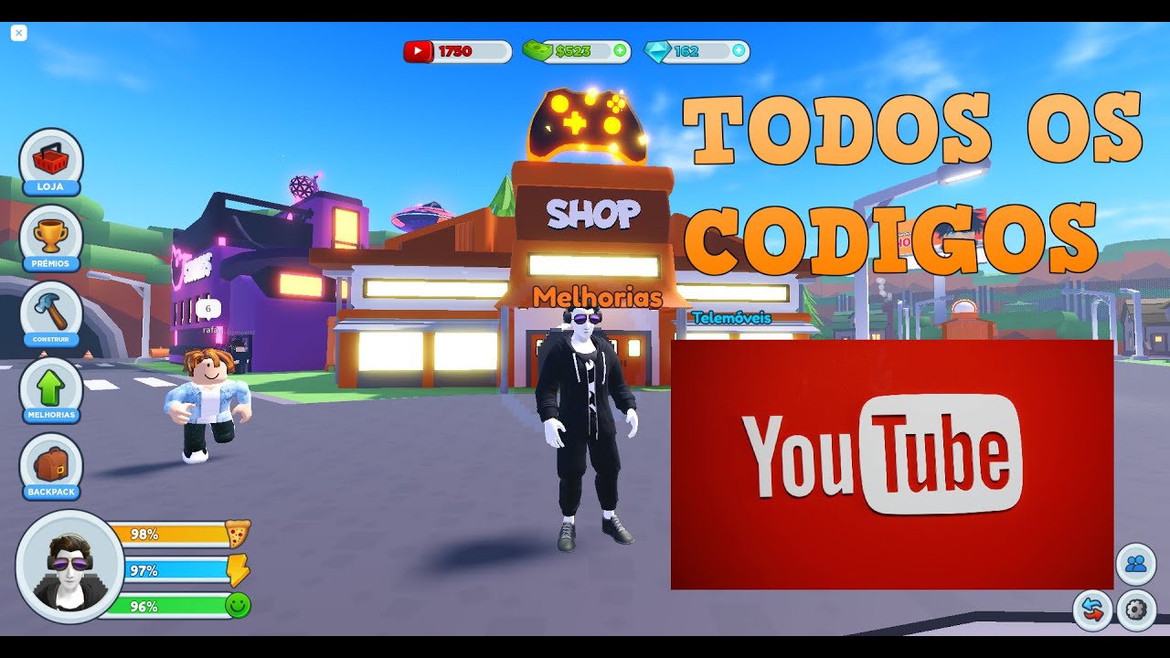 TODOS OS CODIGOS SECRETS DO { YouTube Life! ROBLOX } - YouTube