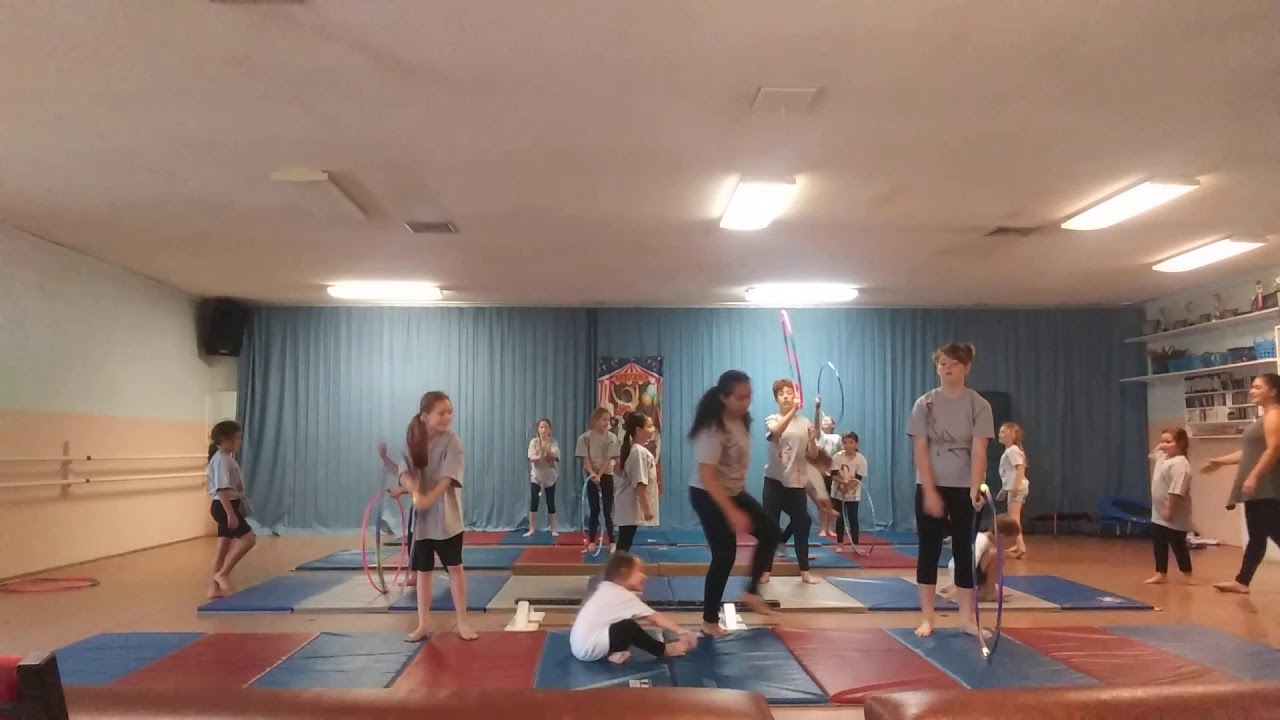 The greatest show art and acro camp - YouTube