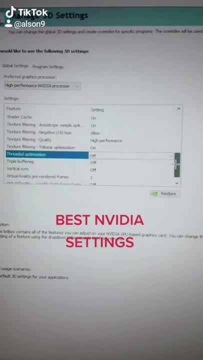best NVIDIA settings - YouTube