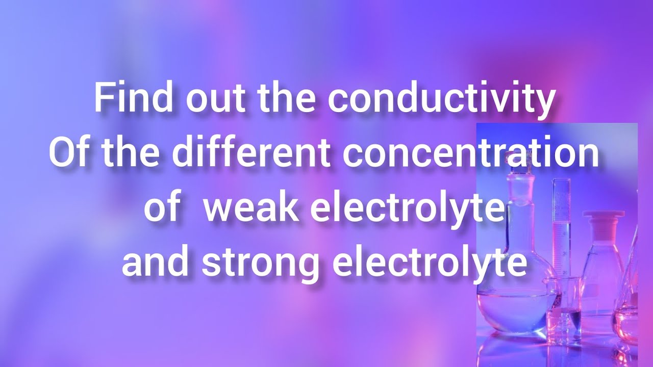 How to find out conductivity of different concentration of weak ...